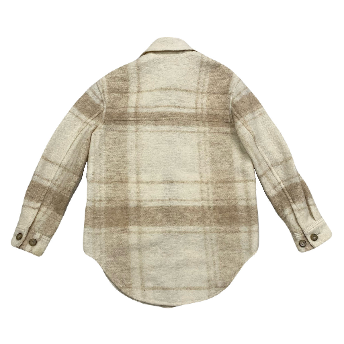 Wilfred Free Aritzia Wool Alpaca Beige Plaid Shacket Jacket Women’s 2X ...
